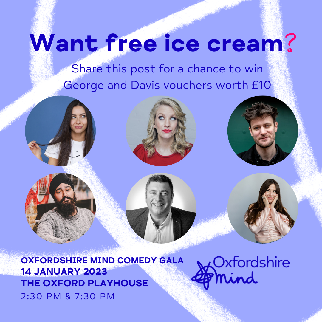 The Comedy Gala 2023 Instagram and Facebook Competition! — Oxfordshire Mind